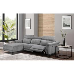 OTTO home Ecksofa &raquo;LUND Cord, L-Form, 261 cm, man. o. elektr. Relaxfunktion (mit USB-A)&laquo; mit USB A-Anschluss bei elektrischer Variante und 
