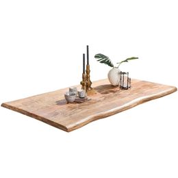 Sit Tischplatte 1 Stk. tlg. Baumkante wie gewachsen beige Massivholz B/T/H: 240cm x 100cm x 5,6cm