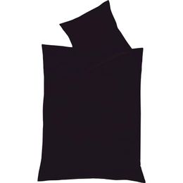 Fleuresse Bettw&auml;sche &raquo;Colours in 135x200, 155x220 oder 200x200 cm&laquo; 2 Stk. Bettw&auml;sche aus 100% Baumwolle, uni, mit Rei&szlig;verschluss braun Interlock-