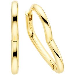 Aniston Jewelry & Watches Damen Aniston JEWELRY & WATCHES Paar Creolen &raquo;Schmuck Geschenk Ohrschmuck Ohrringe Herzform&laquo; gold Silber 925 (Sterlingsilber