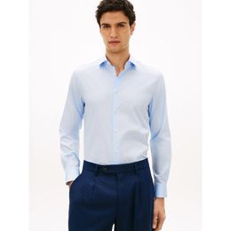 Tommy Hilfiger Herren Langarmhemd &raquo;DC FLEX COLLAR SOLID&laquo; Flex Collar Technologie, elastischer Kragen f&uuml;r angenehmen Fit blau 41, N-Gr