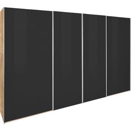 wimex Schwebet&uuml;renschrank &raquo;Level by fresh to go&laquo; mit Glast&uuml;ren und Synchron&ouml;ffnung grau B/H/T: 300cm x 236cm, T&uuml;ren: 4 Stk.