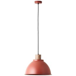 Brilliant Pendelleuchte &raquo;Erena&laquo; E27 H&ouml;he 120 cm, &Oslash; 38 cm, E27, k&uuml;rzbar, Metall/Holz rot 1, &Oslash; 38cm