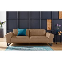 W.Schillig 2,5-Sitzer &raquo;montanaa&laquo; mit Metallkufen in Schwarz pulverbeschichtet, Breite 232 cm braun B/H/T: 232cm x 78cm x 94cm, Longlife Xtra-Leder Z69