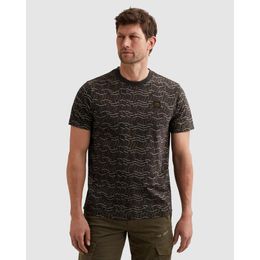 PME-Legend Pme Legend Herren PME LEGEND Kurzarmshirt &raquo;T-shirt RH slub jersey alloverprint&laquo; gemustert, mit Logo-Badge XXL