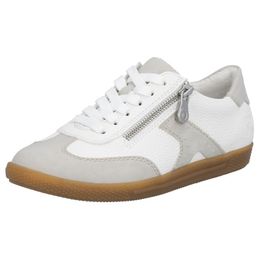 Rieker Damen Sneaker Halbschuh, Freizeitschuh, Schn&uuml;rschuh mit Rei&szlig;verschluss grau 38