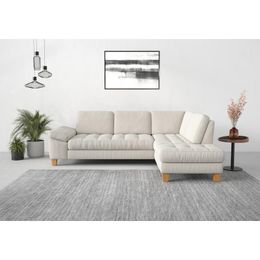 Sit & More sit&more Ecksofa &raquo;Westham L-Form&laquo; mit Ottomane, mit oder ohne Schlaffunktion, Bettkasten, Verstellung beige 90% Polyester 10%Polyamid B/H/T: 261cm x 