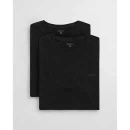 Gant Herren Kurzarmshirt &raquo;C-NECK T-SHIRT 2-PACK&laquo; Mit Rundhalsausschnitt schwarz M