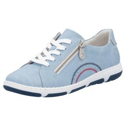 Rieker Damen Sneaker , Halbschuh, Schn&uuml;rschuh, Freizeitschuh mit sportiver Laufsohle blau 36