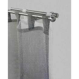 Garesa Gardinenstange &raquo;KUGEL&laquo; &Oslash; 16 mm 2 l&auml;ufig-l&auml;ufig Wunschma&szlig;l&auml;nge Vorhanggarnitur, verl&auml;ngerbar, Kugel, edelstahl optik, ohne Ringe silber Metall B