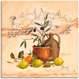 Artland Leinwandbild &raquo;Lavendel Impressionen&laquo; Arrangements 1 Stk. tlg. auf Holzrahmen gespannt orange Leinwand B/H/T: 30cm x 30cm, Leinwandbild Arrangements 