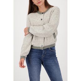 monari Damen Strickjacke &raquo;Jacke Strickjacke Tweed&laquo; Regular fit mit Rundhalsausschnitt 34