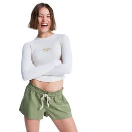 Roxy Damen Shorts "Oceanside", gr&uuml;n, Gr. S, Obermaterial: 55% Leinen, 45% Viskose., Hosen