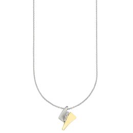 Bruno Banani Damen Kette mit Anh&auml;nger &raquo;Schmuck Geschenk Silber 925 Halsschmuck Halskette Ankerkette&laquo; mit Zirkonia (synth.) gold Silber 925 (
