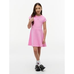 Tommy Hilfiger M&auml;dchen Skaterkleid Ohne Taschen Regular Fit, Rundhalsausschnitt, Kinder bis 16 Jahre pink 16 (176), N-Gr