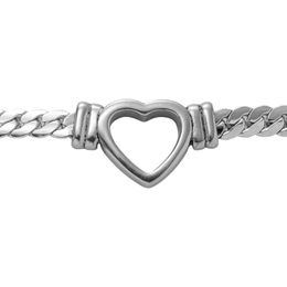 Firetti Damen Kette mit Anh&auml;nger &raquo;Schmuck Geschenk Edelstahl Halsschmuck Halskette Panzerkette Herz&laquo; Made in Germany silber Edelstahl, L: 45 B: 5mm