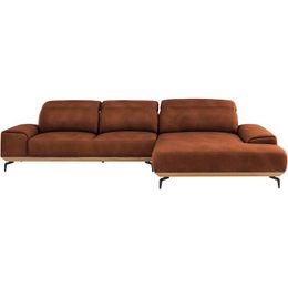 Musterring Wohnlandschaft &raquo;MR 2490 Ecksofa mit erstklassigem Sitzkomfort, Long-Life-Leder&laquo; Fu&szlig; Schwarz, Sitzh&ouml;he 46cm, wahlweise mit Funktionen, Ma&szlig;e 342x207 cm 