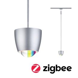 Paulmann Schienensystem-Leuchten &raquo;Tyros 200lm 4,5W RGBW+ dimmbar 230V&laquo; LED-Modul 1 Stk. Tageslichtwei&szlig; Smart Home silber &Oslash; 10cm H: 10,3cm, 1 Stk.