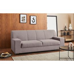 DOMO collection 2-Sitzer &raquo;Ledas kubisch und komfortabel, flache Armlehnen, eleganter Fu&szlig;,&laquo; in vielen Farben erh&auml;ltlich grau B/H/T: 210cm x 83cm x 88cm