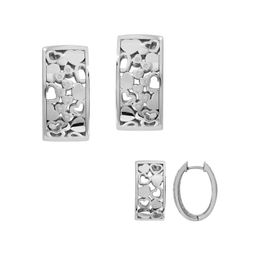 Firetti Damen Paar Creolen &raquo;Schmuck Geschenk Silber 925 Herzen&laquo; Made in Germany - mit Zirkonia (synth.) silber Silber 925 (Sterlingsilber)