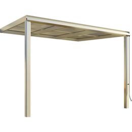 Beckmann Terrassendach &raquo;Exklusiv Gr. 1&laquo; grau Aluminium, Kunststoff B/H/T: 307cm x 250,7cm x 270,7cm, keine
