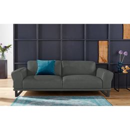 W.Schillig 2,5-Sitzer &raquo;montanaa&laquo; mit Metallkufen in Schwarz pulverbeschichtet, Breite 232 cm grau B/H/T: 232cm x 78cm x 94cm, Longlife Xtra-Leder Z69