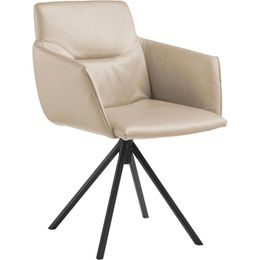 Musterring Polsterstuhl &raquo;JustB! SP500&laquo; () 1 Stk.mit Armlehne, wahlweise mit Drehfunktion, Stativgestell in schwarz beige 1 Stk., Longlife Xtra-Leder Z77, nicht 