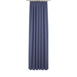 Adam Vorhang &raquo;Uni Collection&laquo; Kr&auml;uselband 1 Stk. tlg. aus 100% Bio-Baumwolle, Vorhang nach Wunschma&szlig; blau Baumwolle (Bio-Baumwolle) 285cm, Kr&auml;uselband, 
