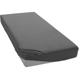 bellana Spannbettlaken &raquo;bellana exclusiv Topper aus 100% Mako-Baumwolle, 150 g/m&sup2;&laquo; feinste Mako-Baumwolle, f&uuml;r Topper bis 10cm H&ouml;he, b&uuml;gelfrei grau 