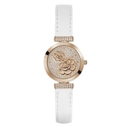 Guess Damen Quarzuhr &raquo;ARRAY&laquo; Armbanduhr, Damenuhr, Lederarmband, analog rosa Einheitsgr&ouml;&szlig;e