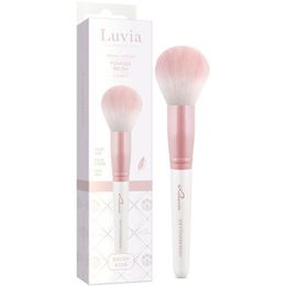 Luvia Cosmetics Damen Puderpinsel &raquo;POWDER BRUSH&laquo; Nurai-Pinselhaare, fluffig, sanft, f&uuml;r loses und gepresstes Puder. rosa Einheitsgr&ouml;&szlig;e