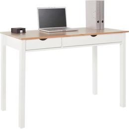 Home Affaire Schreibtisch &raquo;Gava&laquo; massives Kiefernholz, f&uuml;r das home office, Breite 100/120/140 cm beige B/H/T: 120cm x 80cm x 60cm