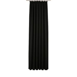 WIRTH Vorhang &raquo;Newbury&laquo; Kr&auml;uselband 1 Stk. tlg. nach Ma&szlig; schwarz Baumwolle, Polyester 305cm, Kr&auml;uselband, 130cm