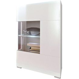 Vitrine &raquo;Happy&laquo; H&ouml;he 89 cm wei&szlig; B/H/T: 50cm x 89cm x 37cm, T&uuml;ren: 1 Stk.