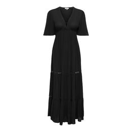 Only Damen Only Maxikleid &raquo;ONLMYA CHIARA S/S LONG V DRESS WVN&laquo; Viskose schwarz XS, N-Gr