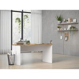 Home Affaire Schreibtisch &raquo;Easy, Computertisch &ndash; 38 mm Platte, perfekt f&uuml;rs B&uuml;ro & Homeoffice&laquo; Breite 138 cm, in 2 Gr&ouml;&szlig;en, optional erweiterbar wei&szlig; B