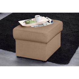 Sit & More sit&more Hocker &raquo;Bansin&laquo; braun Luxus-Microfaser ALTARA NUBUCK (100% Polyester);SOFTLUX -Kunstleder;NaturLEDER (echtes Rindsleder)/Korpus SOFTLUX -