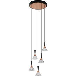 NOVA LUCE Pendelleuchte &raquo;PALUZ&laquo; LED-Modul 1 Stk. Warmwei&szlig; schwarz 5, &Oslash; 32cm H: 150cm, 1 Stk.