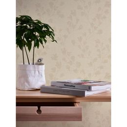 A.S. Cr&eacute;ation Vliestapete &raquo;Nara Bl&auml;tterranke&laquo; gemustert matt neutral leicht strukturiert Tapete Natur Tapeten Wohnzimmer Schlafzimmer K&uuml;che modern Design Optik 