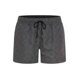 Hugo Underwear Herren HUGO Underwear Badeshorts &raquo;AARON&laquo; mit Schachbrett-Logos, elastischer Bund grau XXL (56), N-Gr