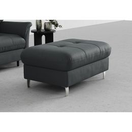 Sit & More sit&more Hocker &raquo;Marano&laquo; mit Stauraum grau 100% Polyester B/H/T: 102cm x 43cm x 67cm, Luxus-Microfaser ALTARA NUBUCK ,mit Stauraum,Fu&szlig;farbe: Nickel 
