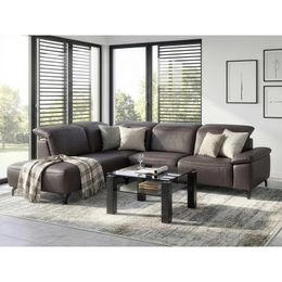 Musterring Ecksofa &raquo;MR370&laquo; Edles Leder in 3 Farben, Sitzkomfort nach Wahl, Ma&szlig;e 288 x 241 cm braun 100% Leder B/H/T: 288cm x 83cm x 241cm, Leder, Recamiere links