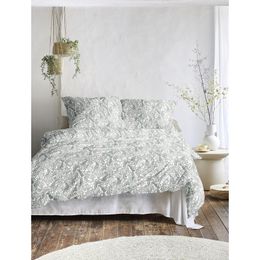 Irisette Bettw&auml;sche &raquo;Lotus 8569&laquo; 2 Stk. atmungsaktiv gr&uuml;n Satin, Obermaterial: 100% Baumwolle B/L: 155cm x 220cm, 1 Stk., 1 Stk., Satin, B/L: 80cm x 80cm, 2 