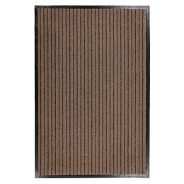 Kayoom Fu&szlig;matte &raquo;Fine Line 225&laquo; rechteckig 6 mm H&ouml;he T&uuml;rmatte, Eingang, Schmutzfang, mit Streifen braun Polypropylen B : 40cm 1 Stk., 6mm, L: 60cm