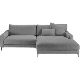 Home Affaire Ecksofa &raquo;Downtown, B/T/H: 272/190/84 cm L-Form&laquo; weicher Sitzkomfort auch in Cord und Boucl&eacute;, incl. Zierkissen grau 100% Polyester B/H/T: 