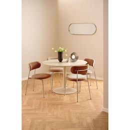 ACTONA GROUP Esszimmerstuhl &raquo;Lyric, K&uuml;chenstuhl, mit gepolsterter Sitzfl&auml;che&laquo; (Set) 2 Stk.Stuhl, Chenille, Retro-Futur, Chromstahlgestell, FSC Stoff B