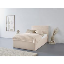 Westfalia Schlafkomfort Polsterbett &raquo;Vita&laquo; auch mit Stauraum erh&auml;ltlich, inkl. Kopfteilverstellung beige Bezug: 100% Polyester, Polsterung: Polsterwatte, Material, Gestell: 