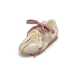 Marc O'Polo MARC O'POLO Damen Sneaker "in luftiger H&auml;keloptik mit Leder", Gr. 37, beige, Obermaterial: 100% Polyester, unifarben, Schuhe