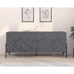 OTTO home Sideboard &raquo;Eadwine&laquo; Kommode, Push-to-open, T&uuml;ren mit Fischgr&auml;ten Muster, Breite 175 cm grau MDF B/H/T: 175cm x 75cm x 38cm, 4 Stk.