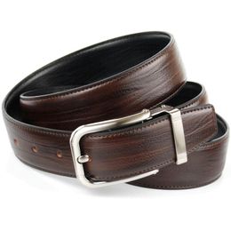 Anthoni Crown Herren Lederg&uuml;rtel Wendeg&uuml;rtel in dunkelbraun/ schwarz braun 95